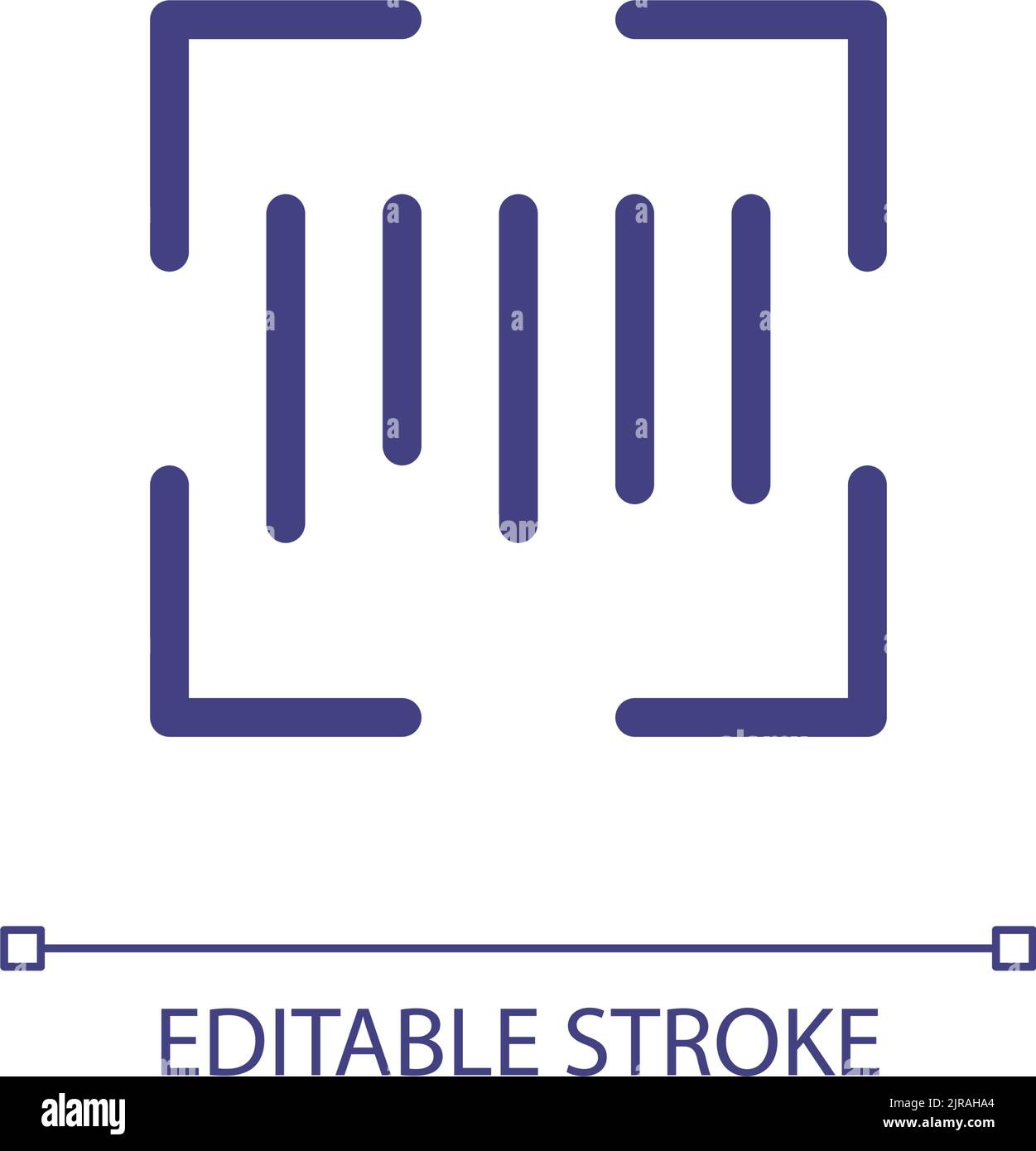 Scanning barcode pixel perfect RGB color ui icon Stock Vector Image ...