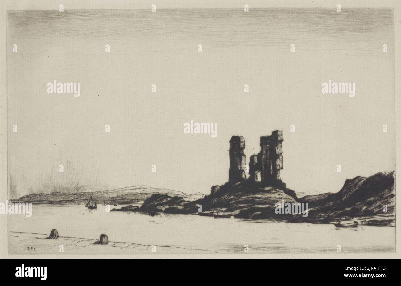 Castle Moyle, 1932, by Sir David Young Cameron. Gift of Sir John Ilott ...