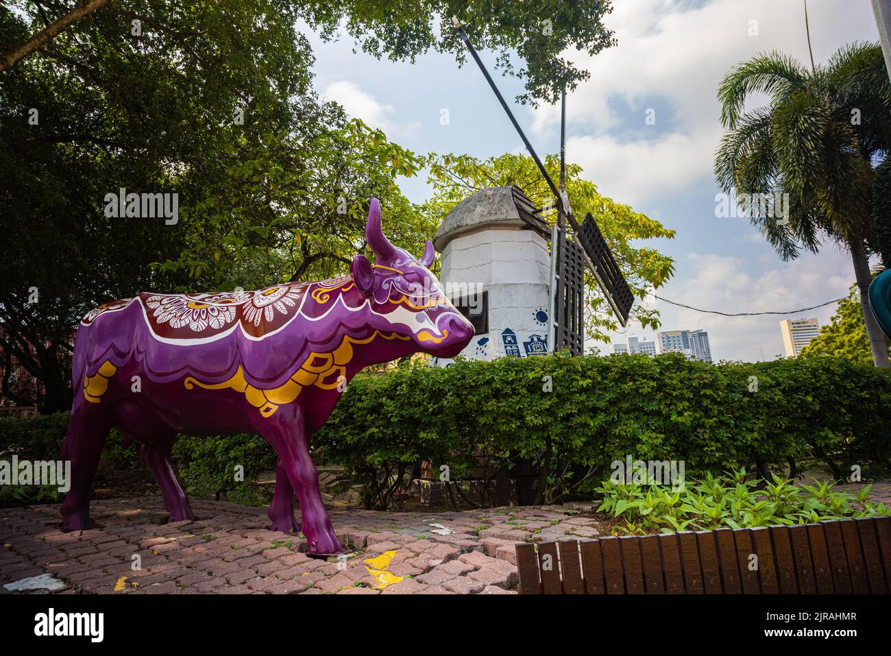 Malacca, Malaysia - August 10, 2022: Replica of a Dutch windmill near ...