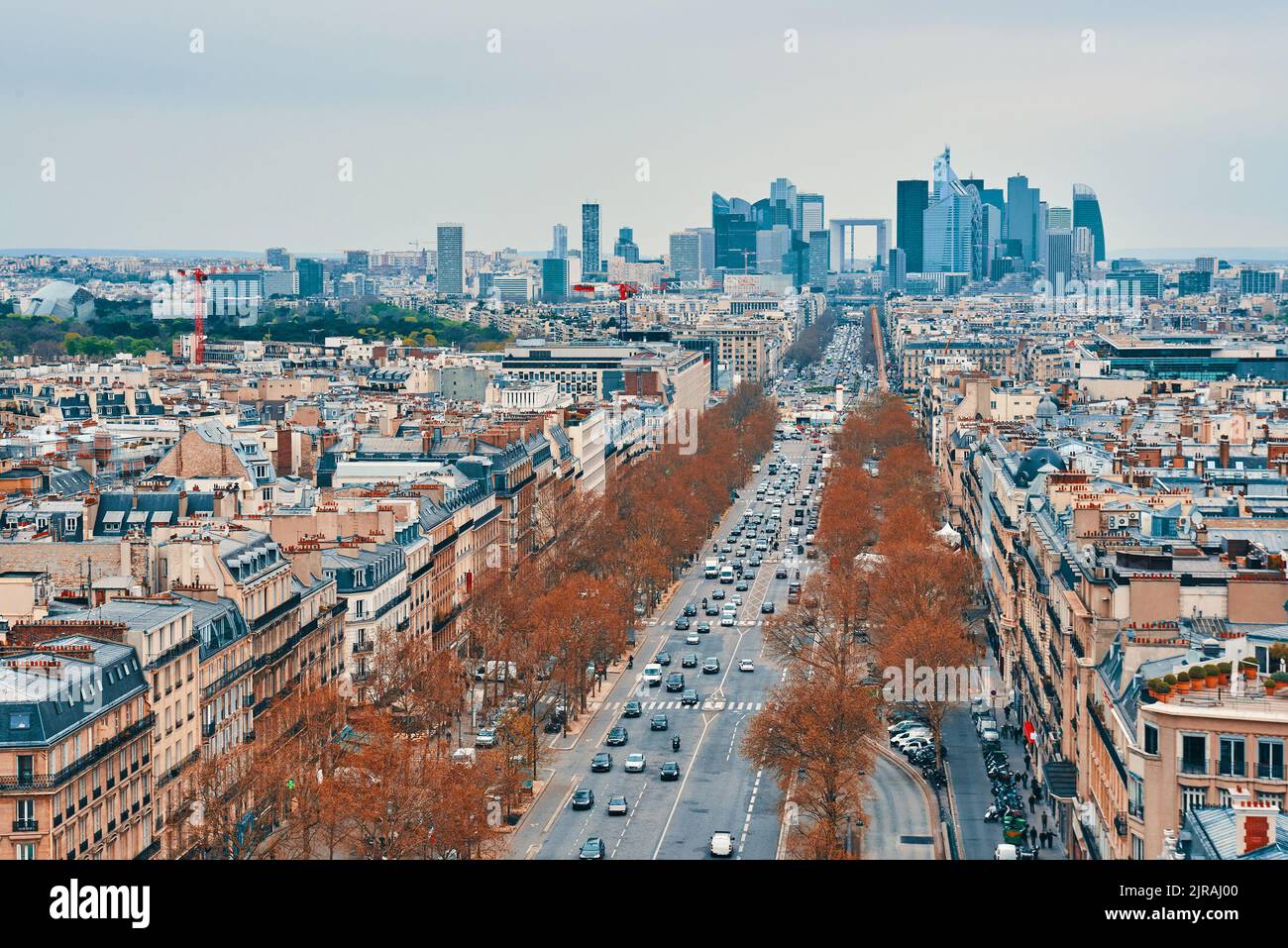 Arc de triomphe rooftop view hi-res stock photography and images - Alamy