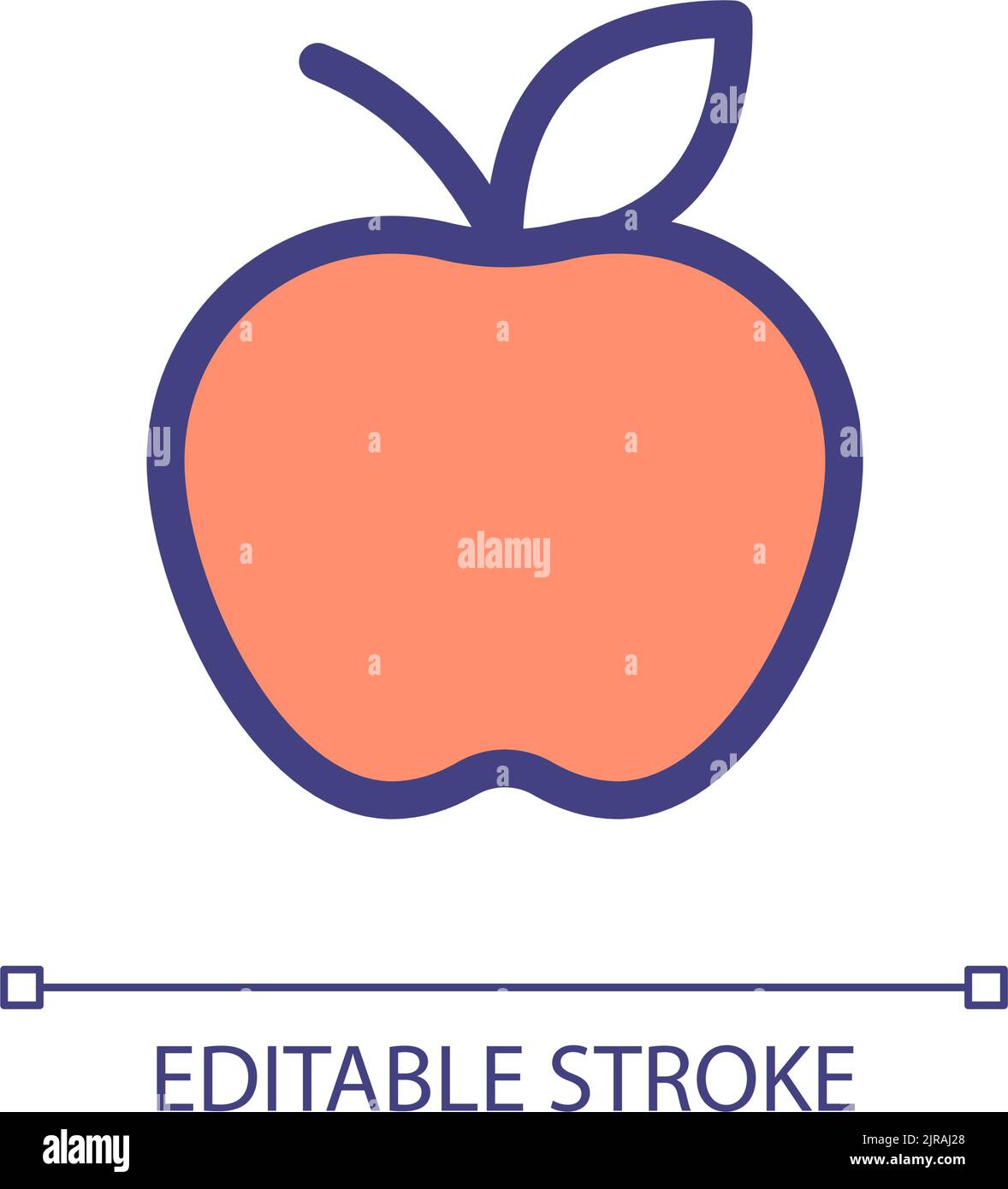 Apple fruit pixel perfect RGB color ui icon Stock Vector Image & Art ...