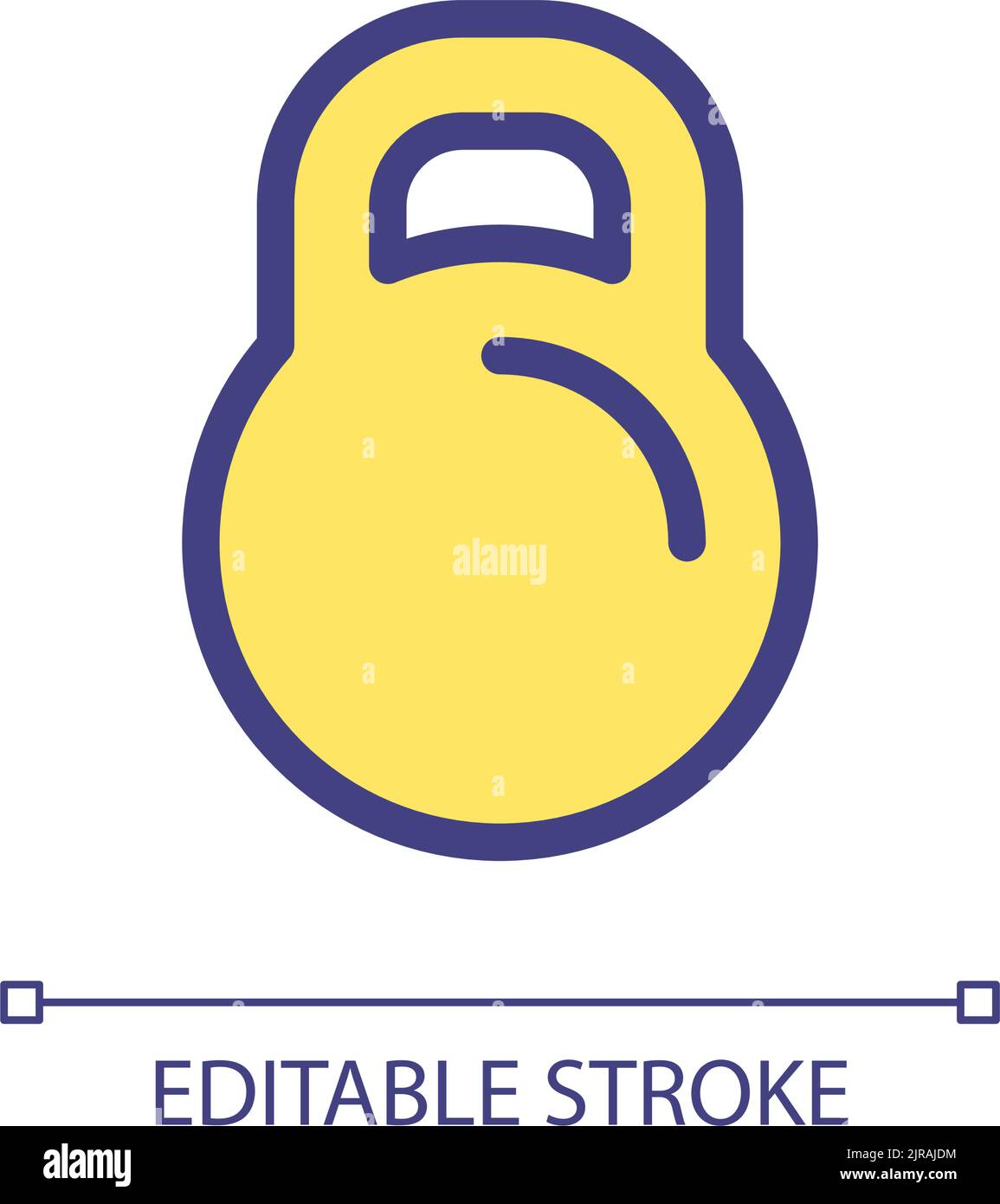 Kettlebell pixel perfect RGB color ui icon Stock Vector Image & Art - Alamy