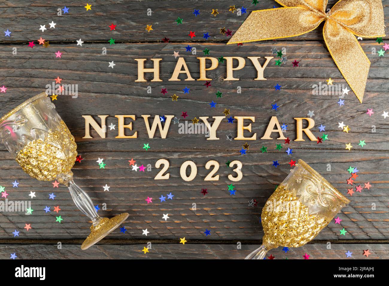 Happy new year 2021 on vintage style wooden texture background with ...