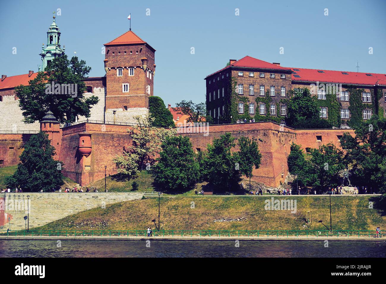 Wawel Hill and the architectural complex in Krakow, on the left bank of ...
