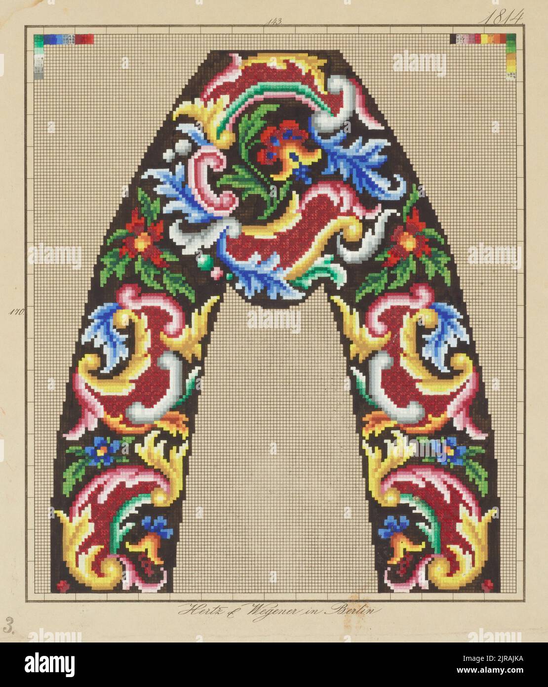 Needlework pattern, circa 1870-1900, Germany, by Hertz and Wegener ...
