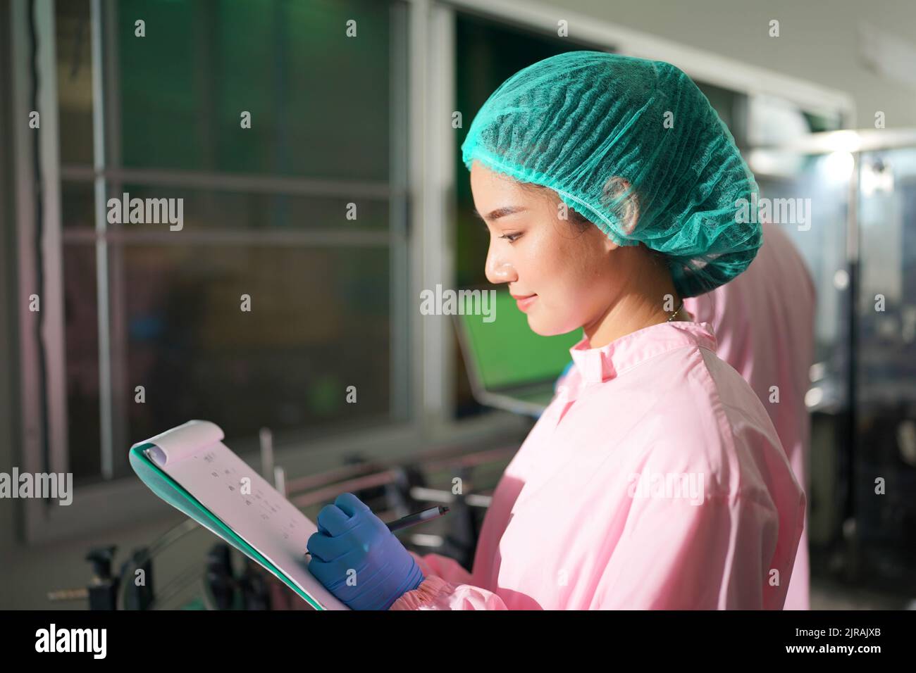 Asian worker labor working in food and beverage for drink industry ...