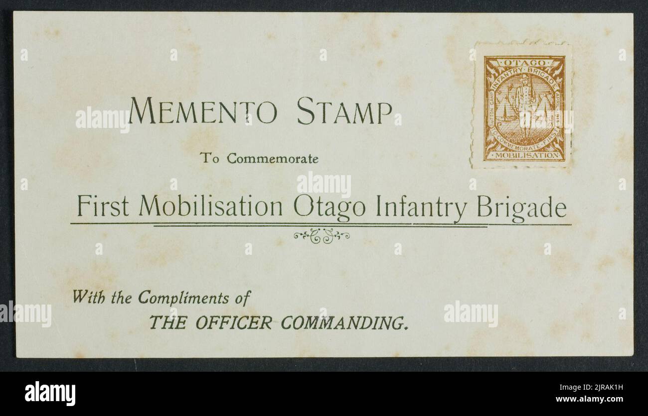 Memento Stamp, circa 1913, New Zealand, maker unknown Stock Photo - Alamy