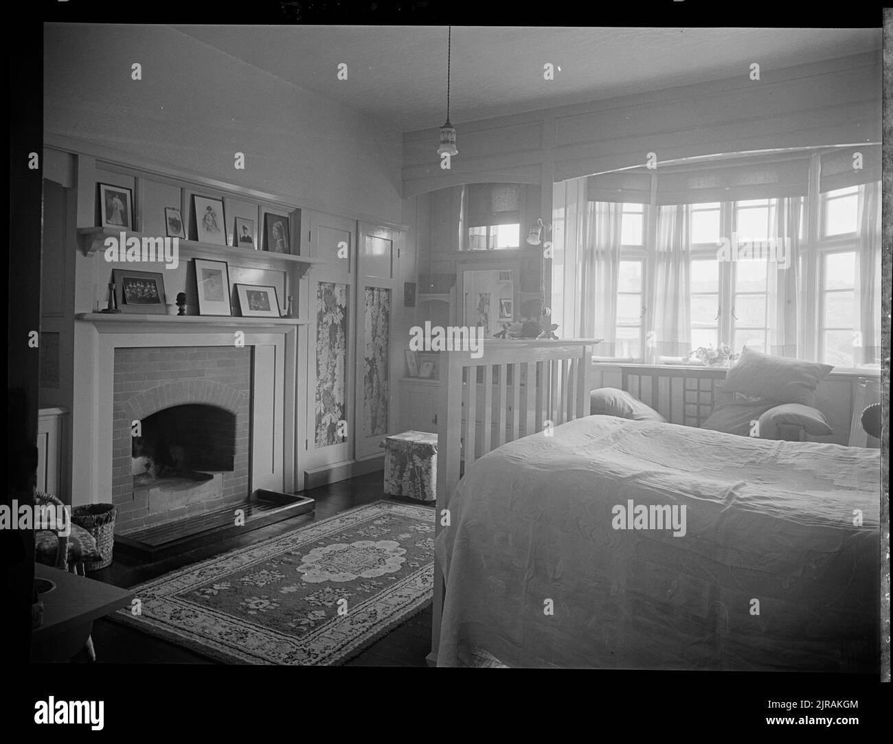 Lady Grey's house : house interior, bedroom, circa 1934, Wellington, by ...