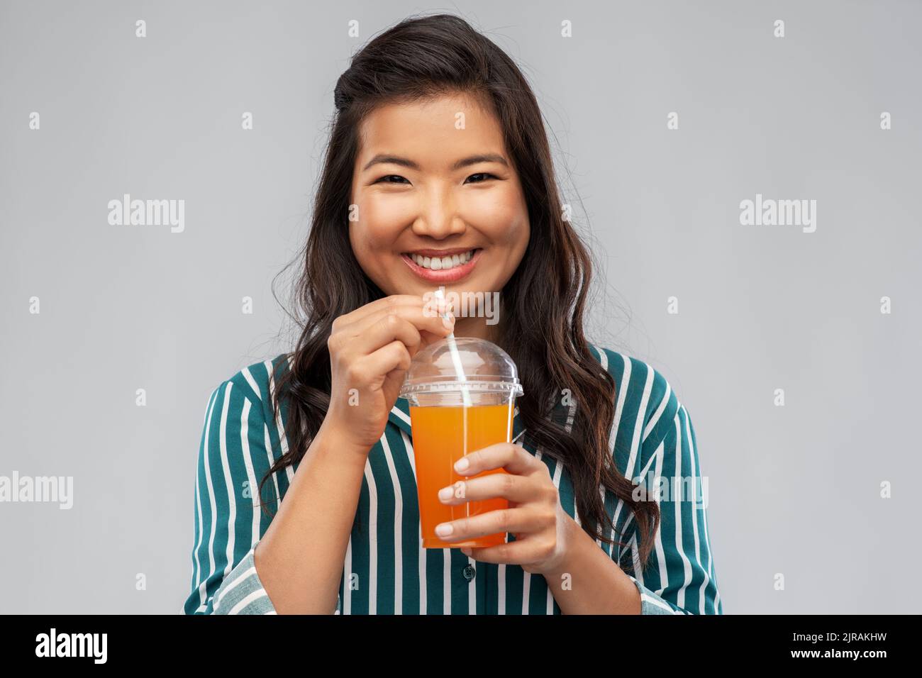 Plastic juice cup straw hi-res stock photography and images - Alamy