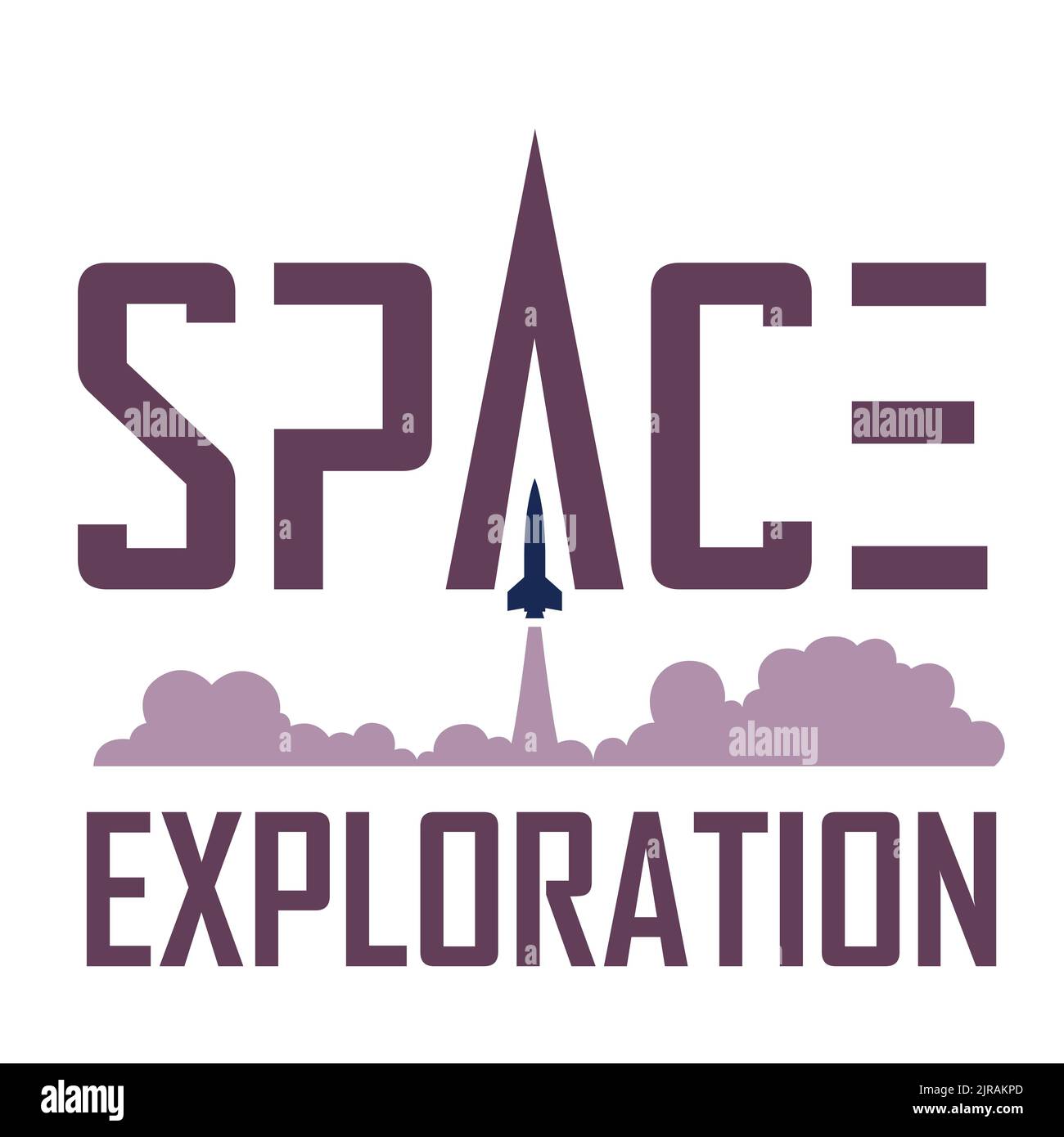 Spaceship illustration space text Cut Out Stock Images & Pictures - Alamy