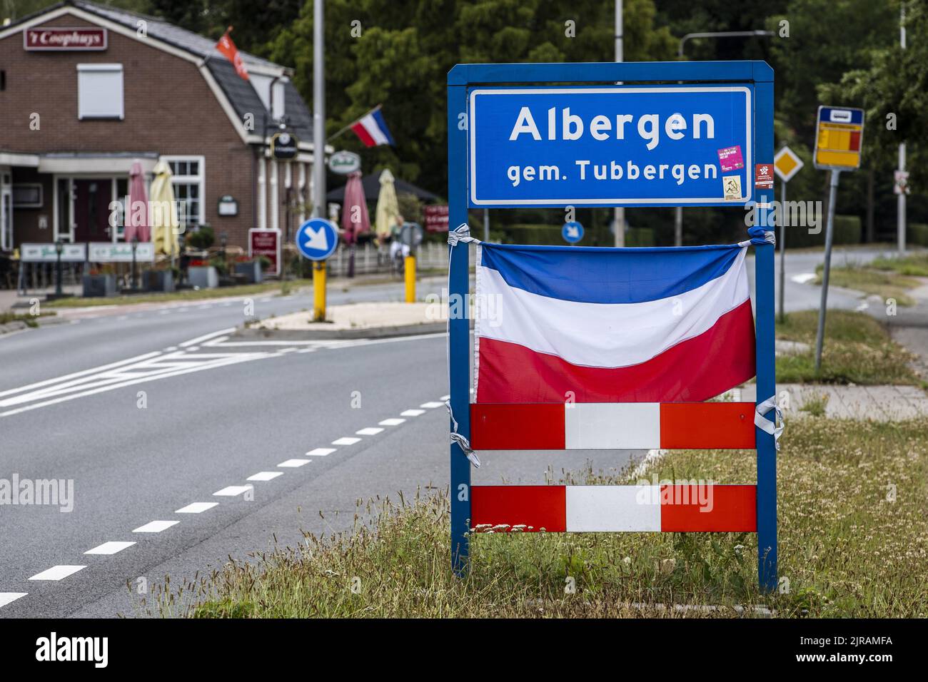 2022-08-23 15:28:49 ALBERGEN - Place name sign of Albergen with an ...