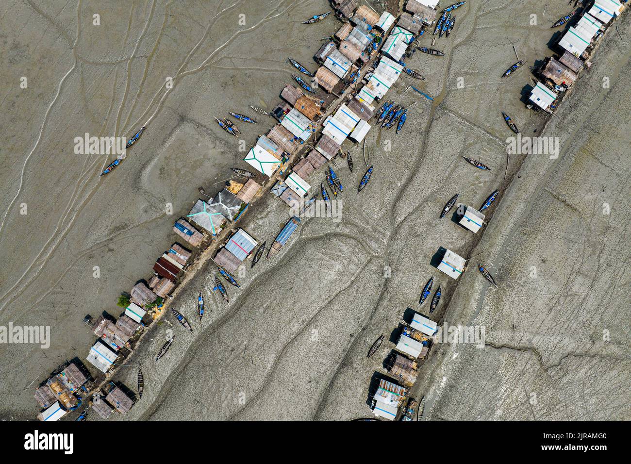 (EDITORS NOTE: Image taken with drone)Aerial view of Kalabogi village ...