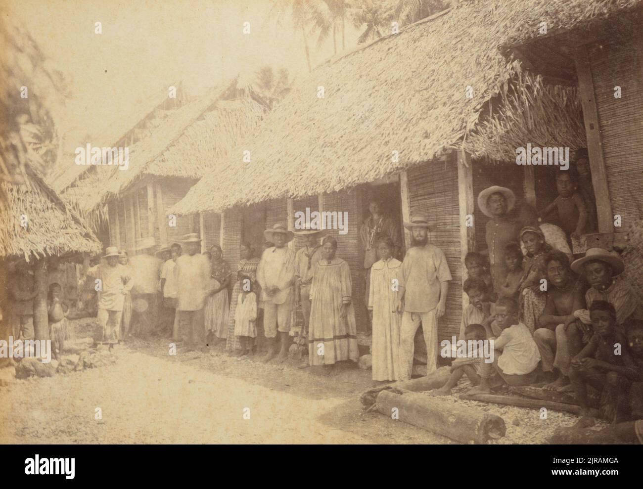 Pingelap. From the album: Views in the Pacific Islands, 1886, Pingelap ...