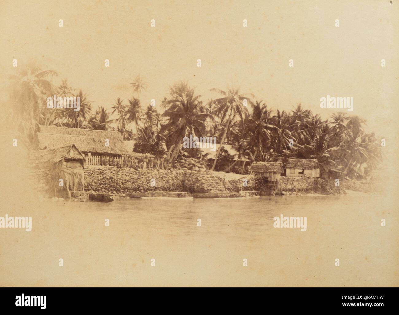 Beach Fakaafo. From the album: Views in the Pacific Islands, 1886 ...
