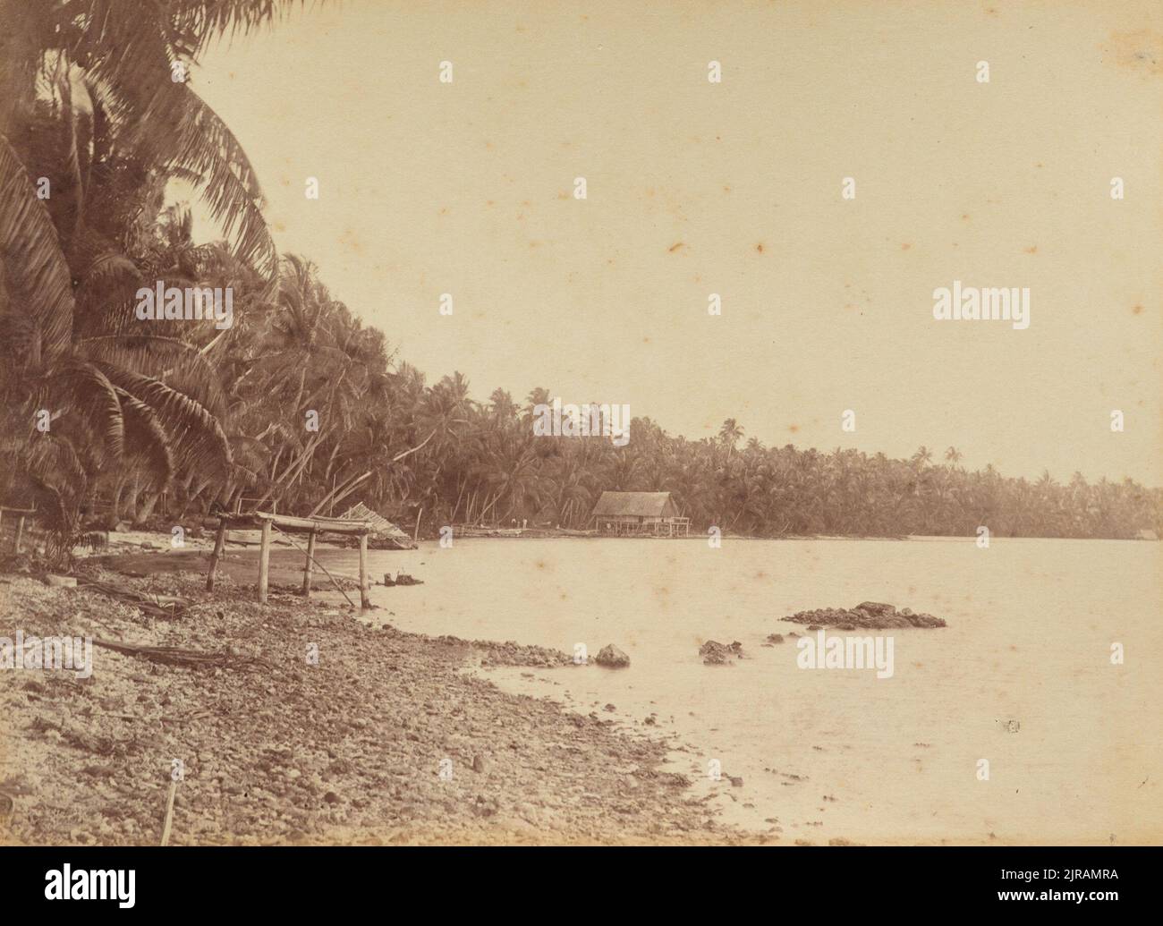 Inside lagoon Manihiki. From the album: Views in the Pacific Islands ...