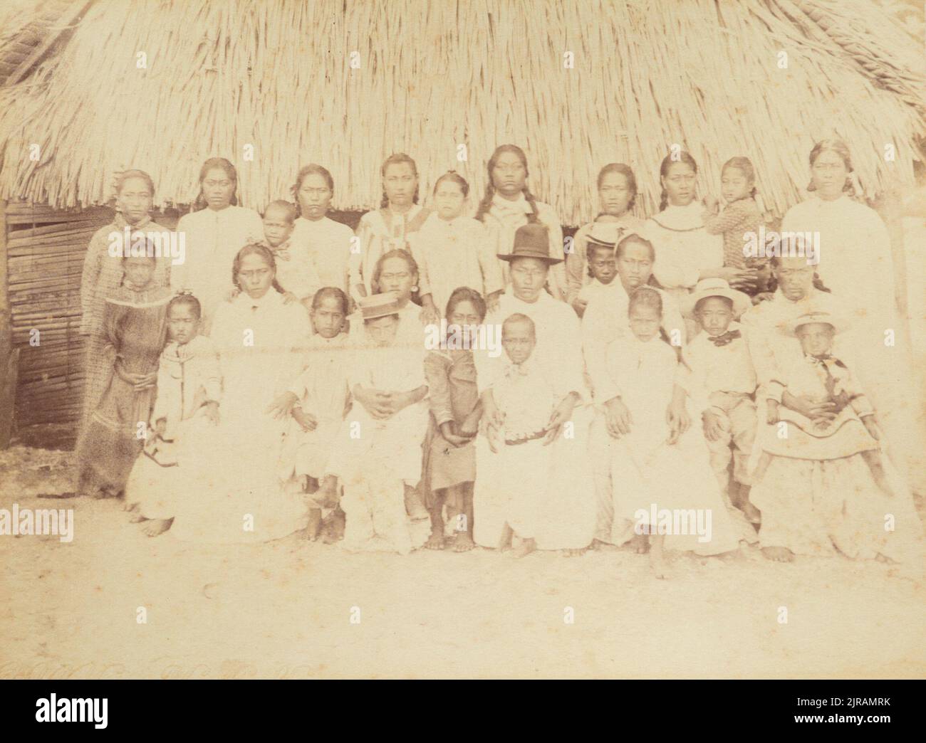 Group Penrhyn. From the album: Views in the Pacific Islands, 1886 ...