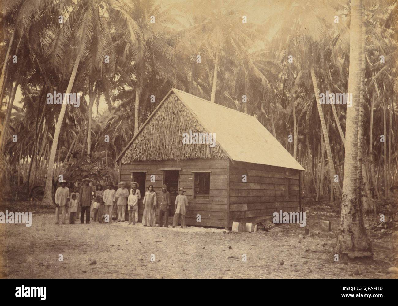 Traders house Namorik. From the album: Views in the Pacific Islands ...