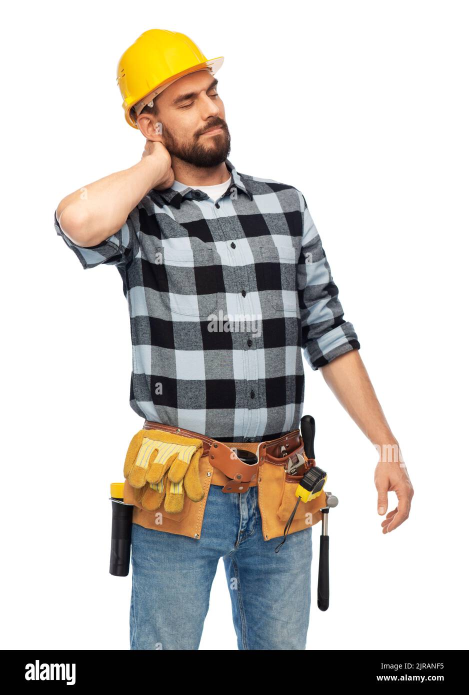 Tired worker worker man Cut Out Stock Images & Pictures - Alamy