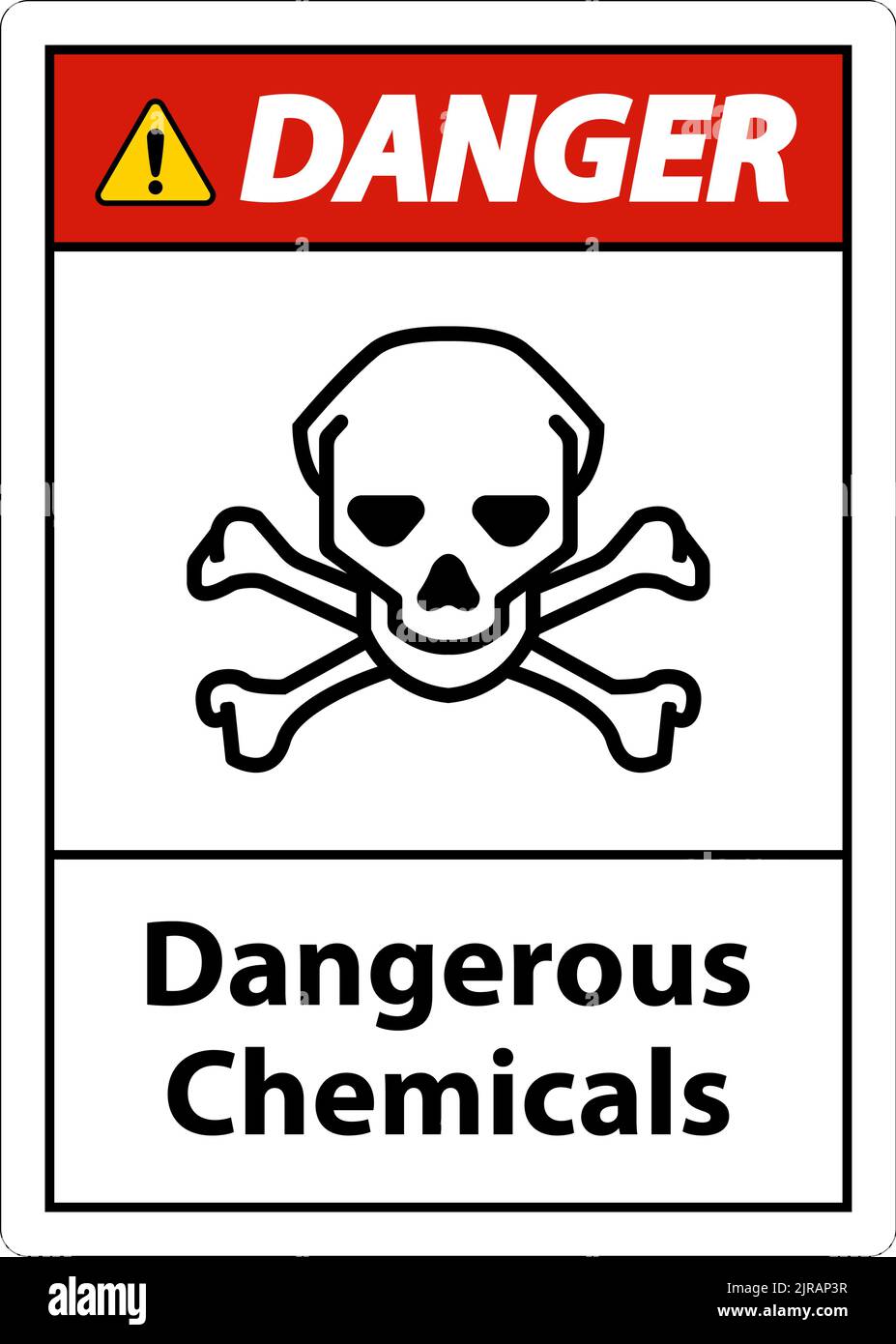 Danger Dangerous Chemicalsl Sign On White Background Stock Vector Image ...