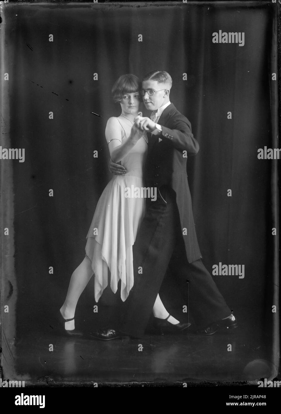 Portrait of two dancers, circa 1920, Wellington, by Berry & Co Stock ...