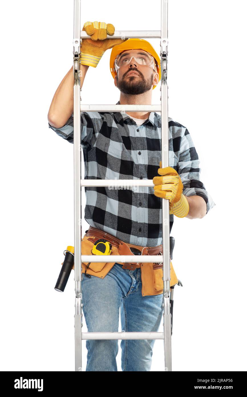 Person up ladder repair hi-res stock photography and images - Alamy