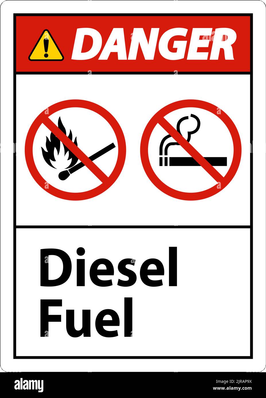 Danger Sign diesel fuel on white background Stock Vector Image & Art ...