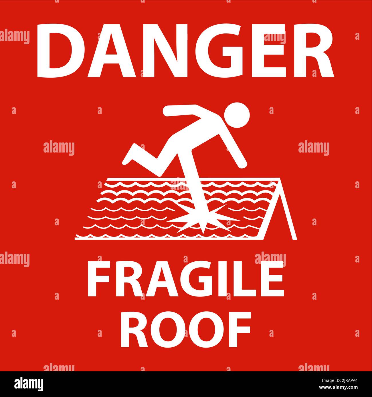 Danger sign scaffolding on unsafe hi-res stock photography and images ...