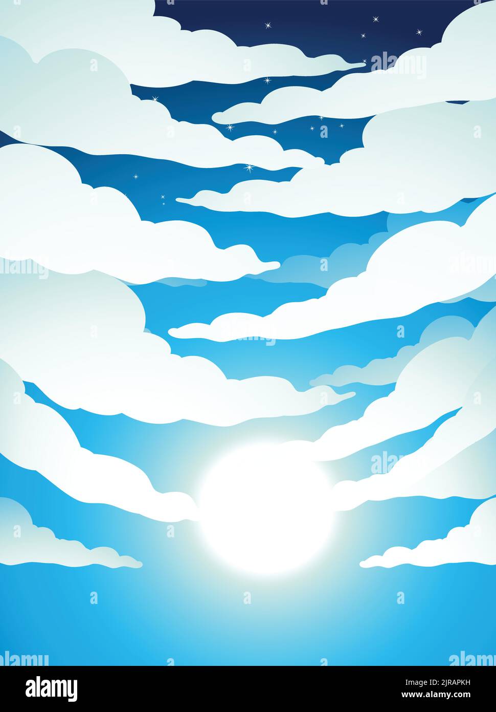 Cloudy Blue Sky Drawing