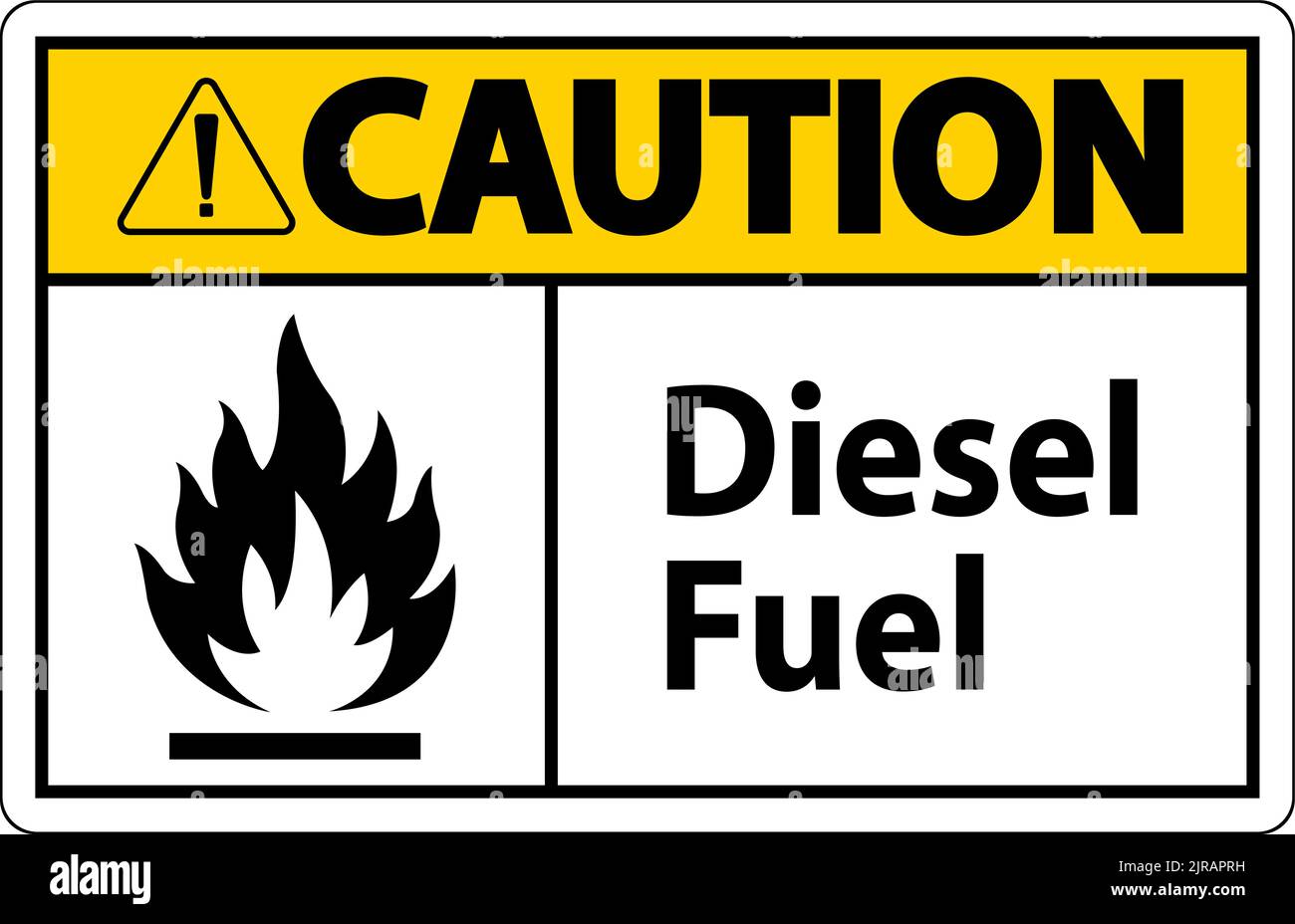 Caution Diesel Fuel Sign On White Background Stock Vector Image & Art ...