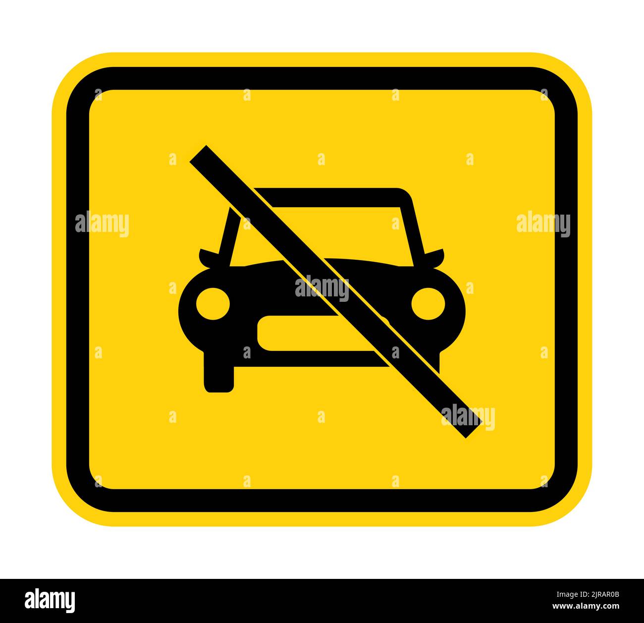 Car prohibition sign on white background Stock Vector Image & Art - Alamy