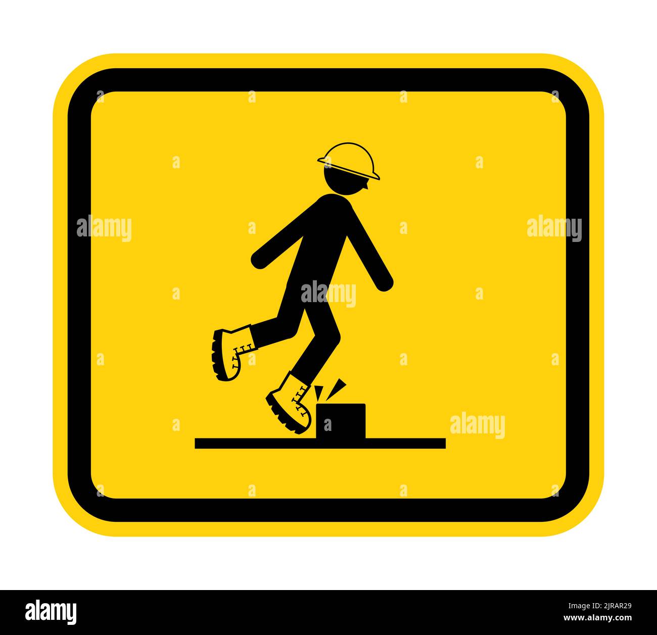 Caution Watch Your Step Sign On White Background Stock Vector Image ...