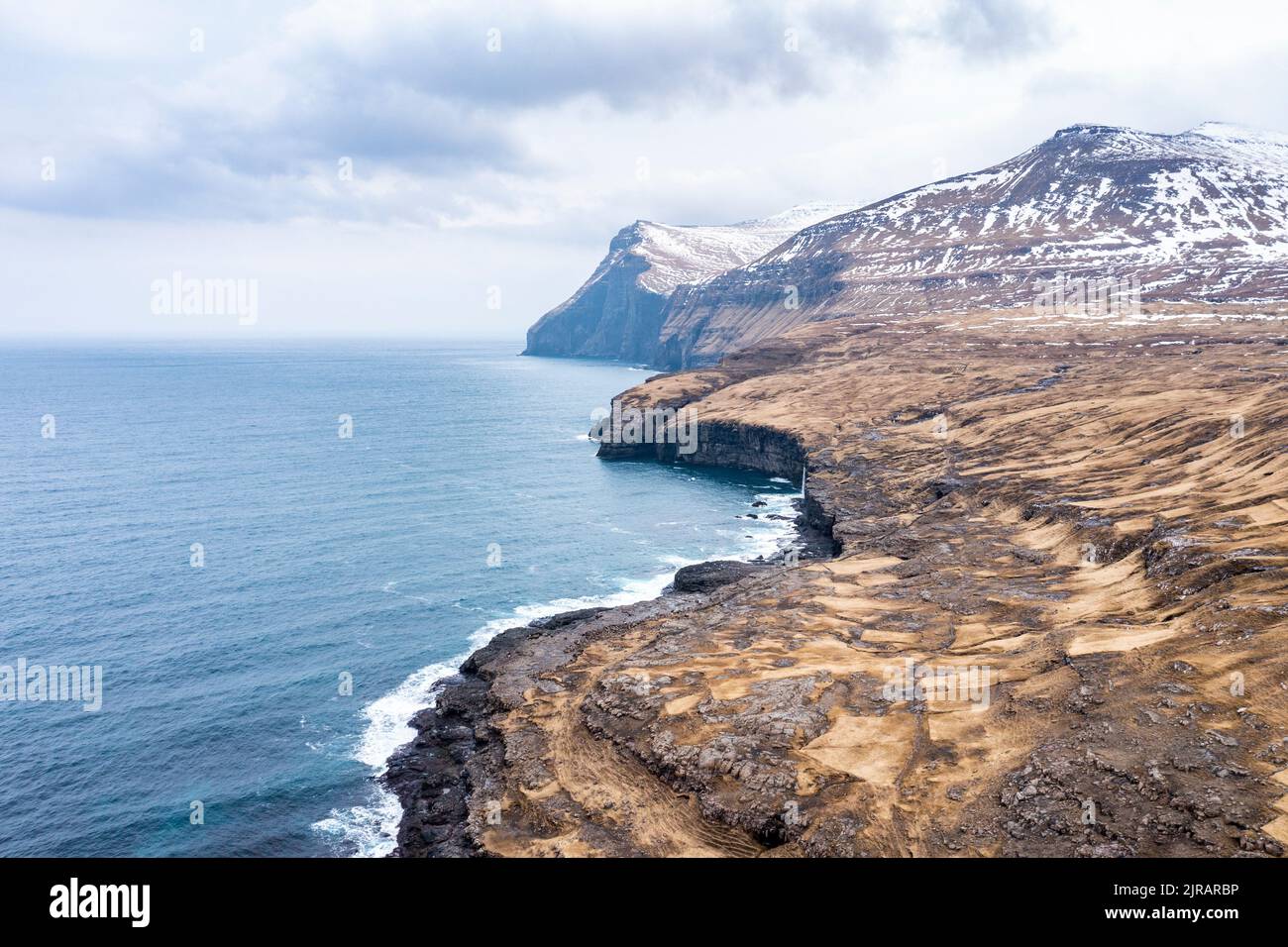 Faroe Islands, Eysturoy, Coastal landscape of Atlantic Ocean Stock ...