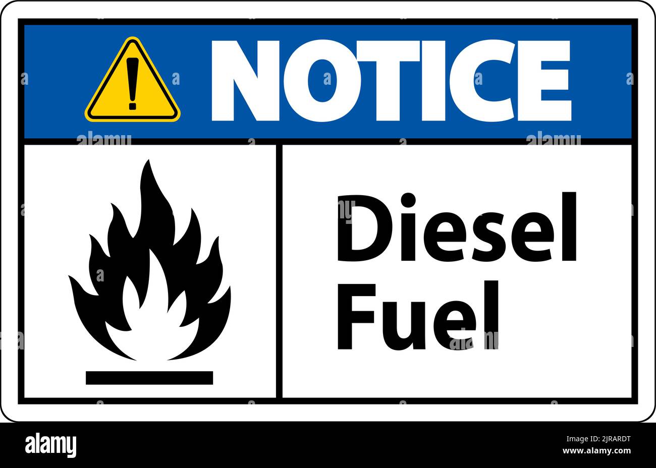 Notice Diesel Fuel Sign On White Background Stock Vector Image & Art ...