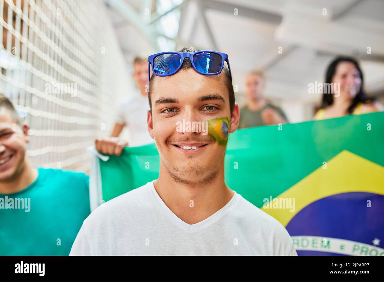 Fan celebration flag hi-res stock photography and images - Alamy