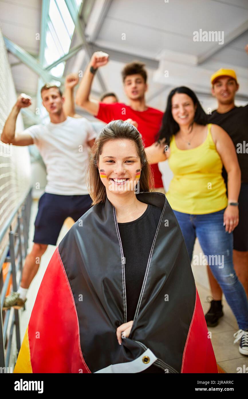 German fan woman hi-res stock photography and images - Alamy