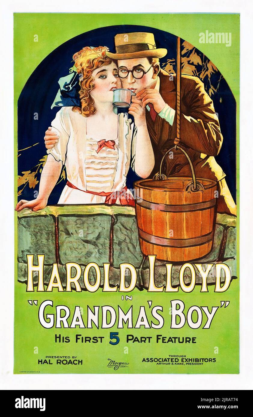 Old movie poster - Harold Lloyd - Grandma's Boy (Associated Exhibitors ...