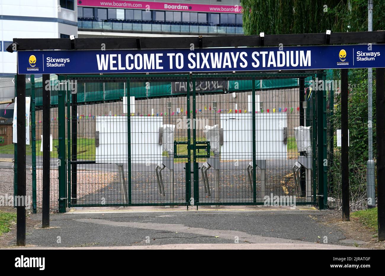 A general view of the Sixways Stadium entrance, home of Worcester ...