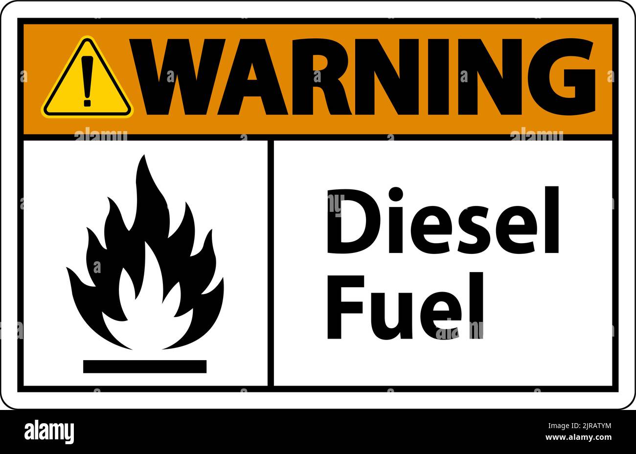 Warning Diesel Fuel Sign On White Background Stock Vector Image & Art ...