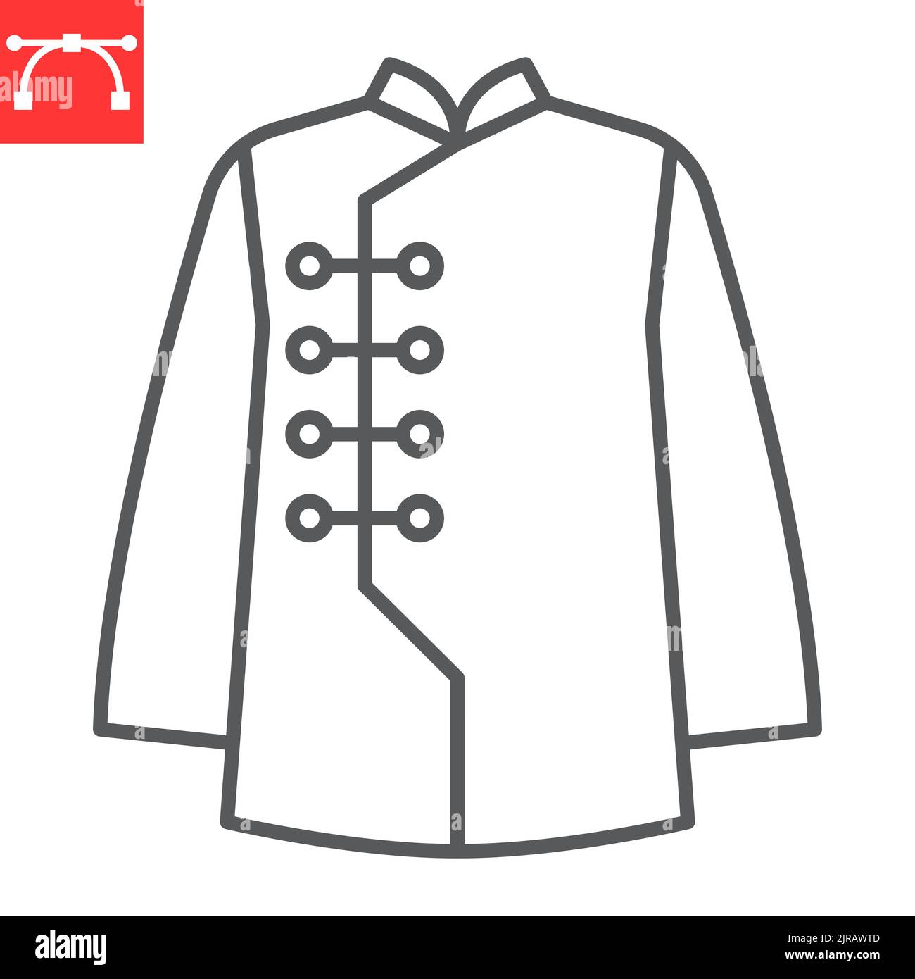 Chinese Cloth Line Icon Asian Costume And Clothes Chinese Dress