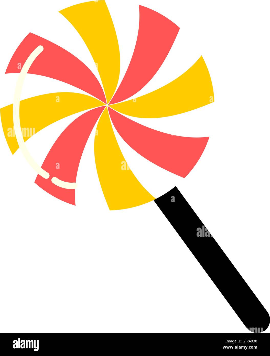 Lollipop Candy Cartoon Vector Icon Illustration Stock Vector Image ...