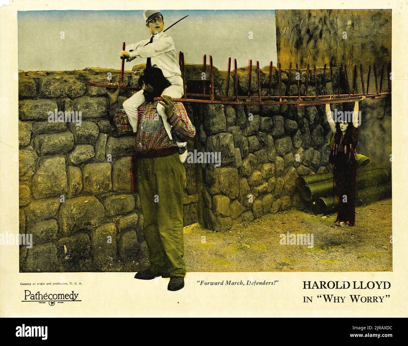 Harold Lloyd - Why Worry (Pathe Exchange Inc., 1923). Lobby Card Stock ...