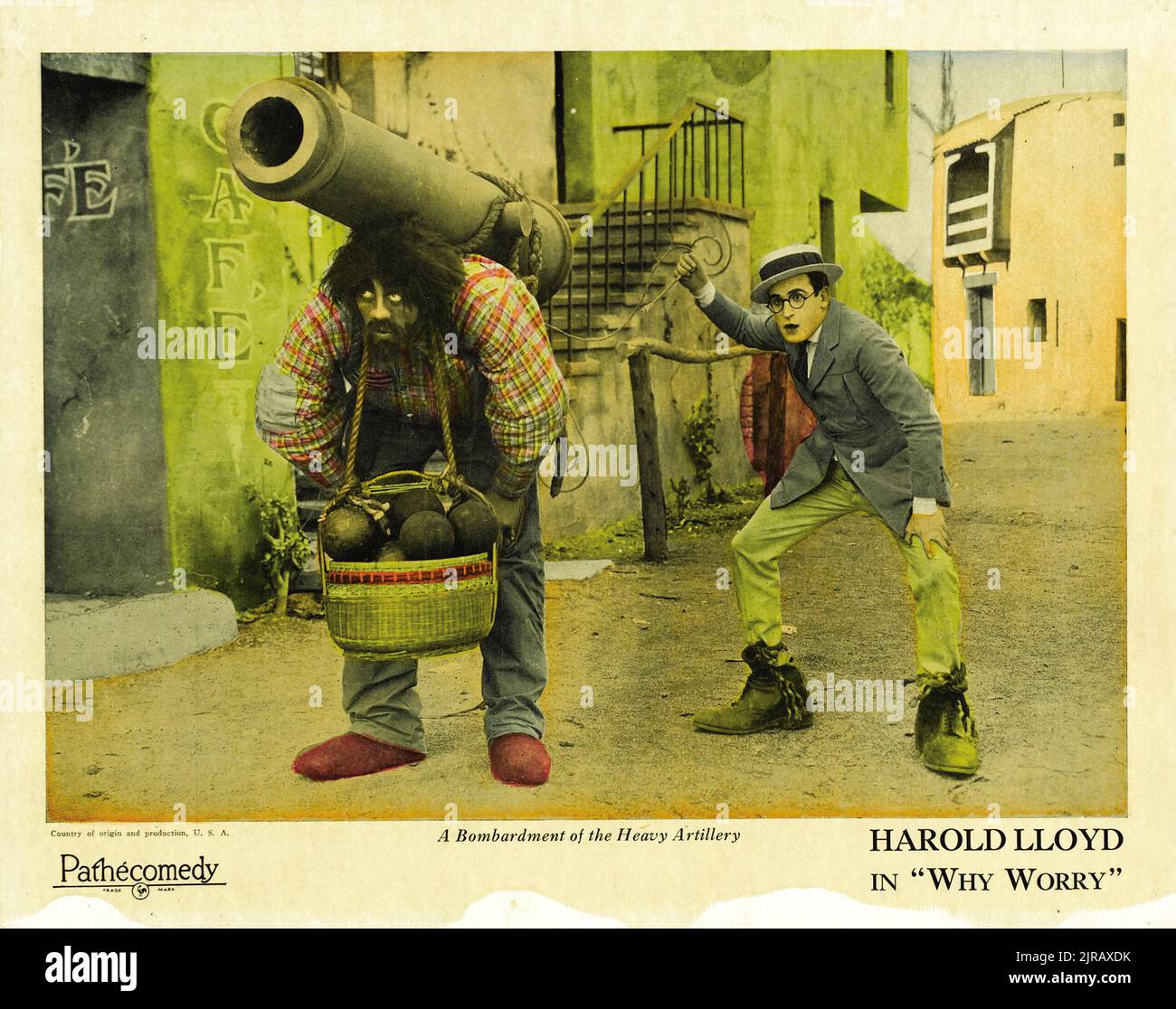 Harold Lloyd - Why Worry (Pathe Exchange Inc., 1923). Lobby Card Stock ...