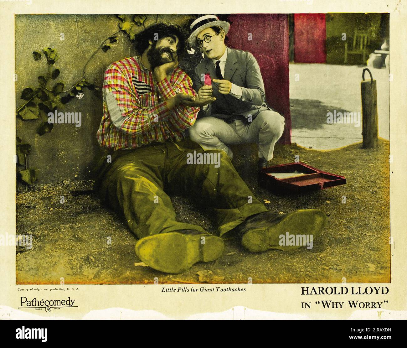 Harold Lloyd - Why Worry (Pathe Exchange Inc., 1923). Lobby Card Stock Photo - Alamy