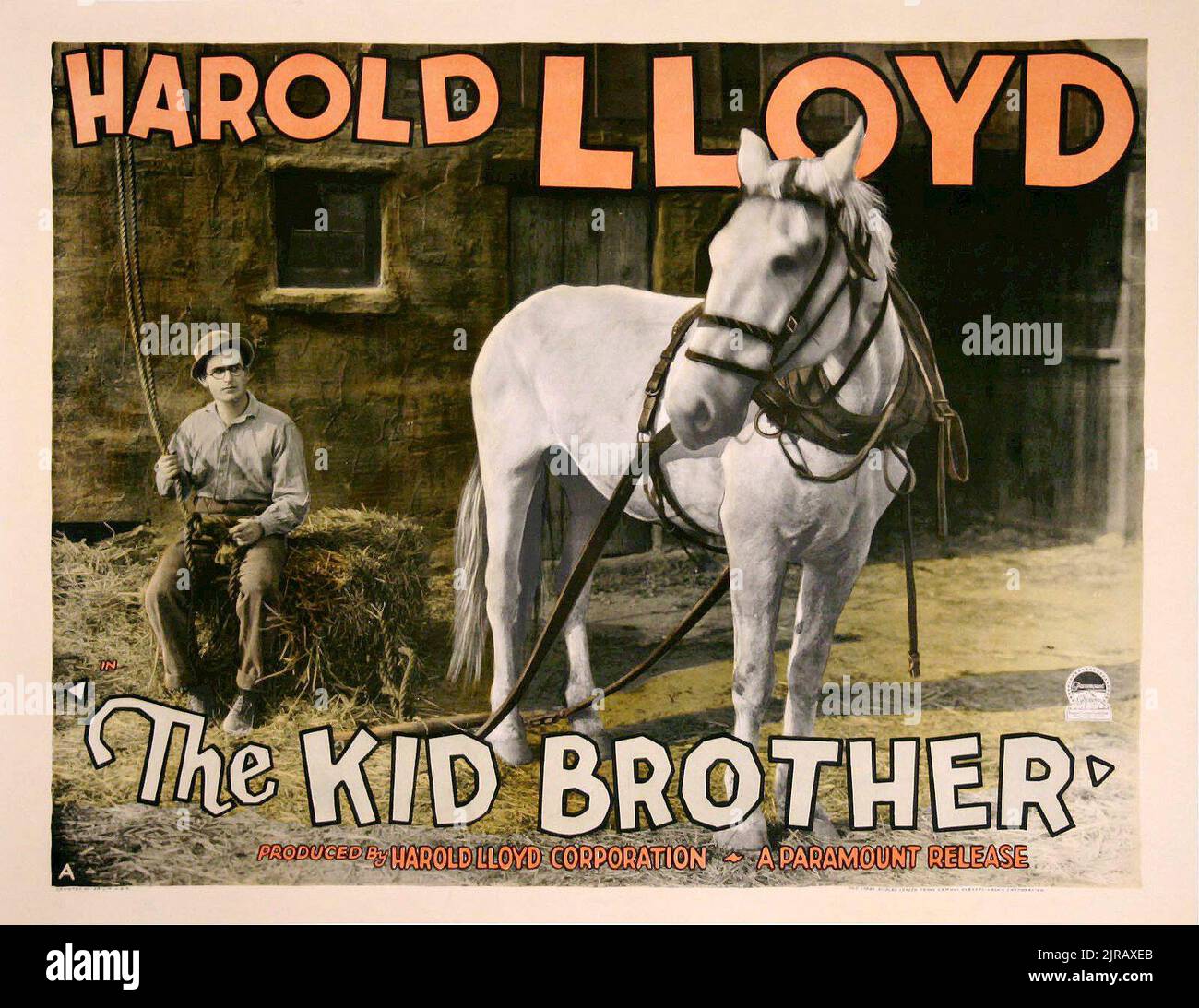 Lobby card from the American comedy film The Kid Brother (1927 Stock ...