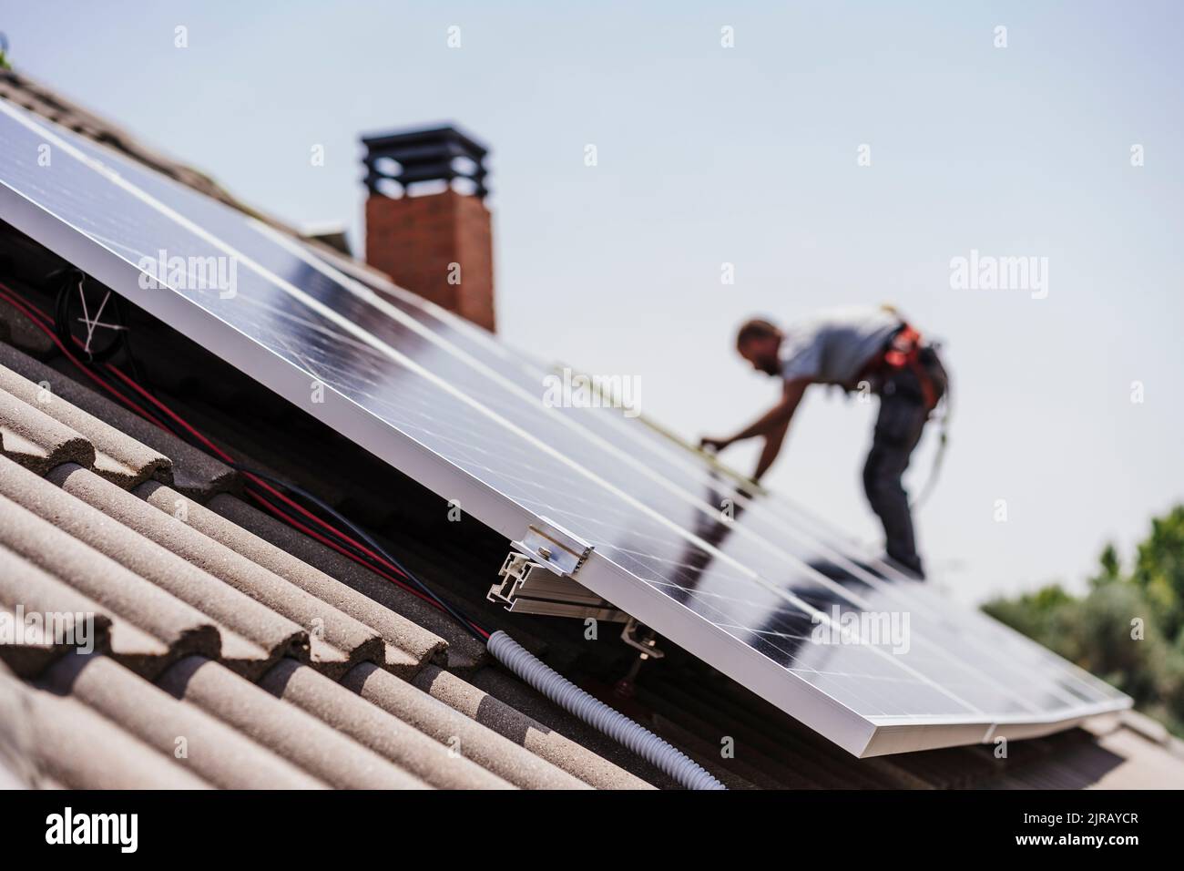 Installing solar power system hi-res stock photography and images - Alamy