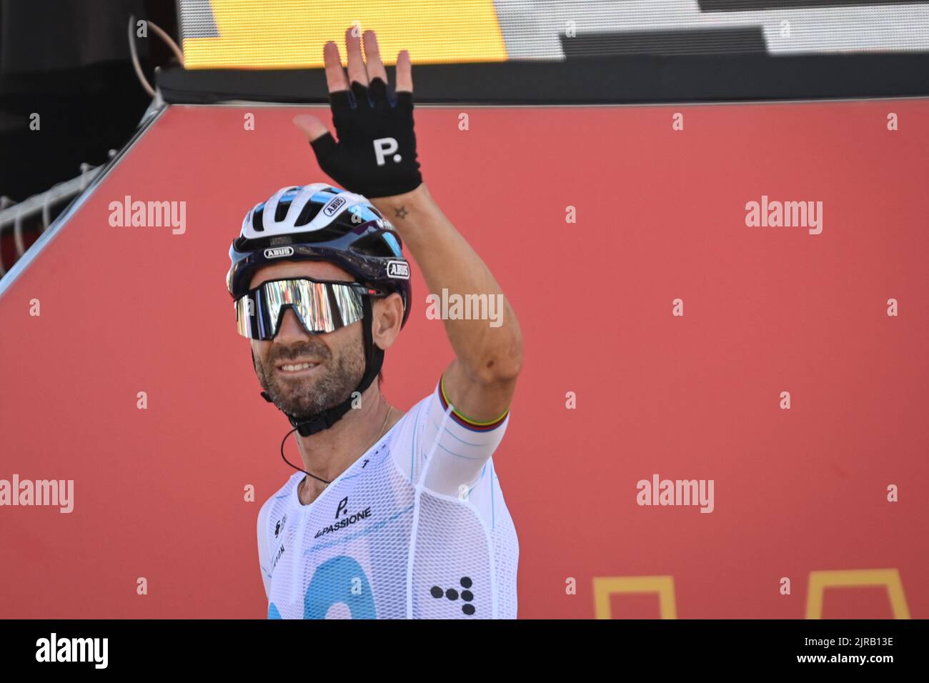Spanish Alejandro Valverde of Movistar Team pictured at the start of ...