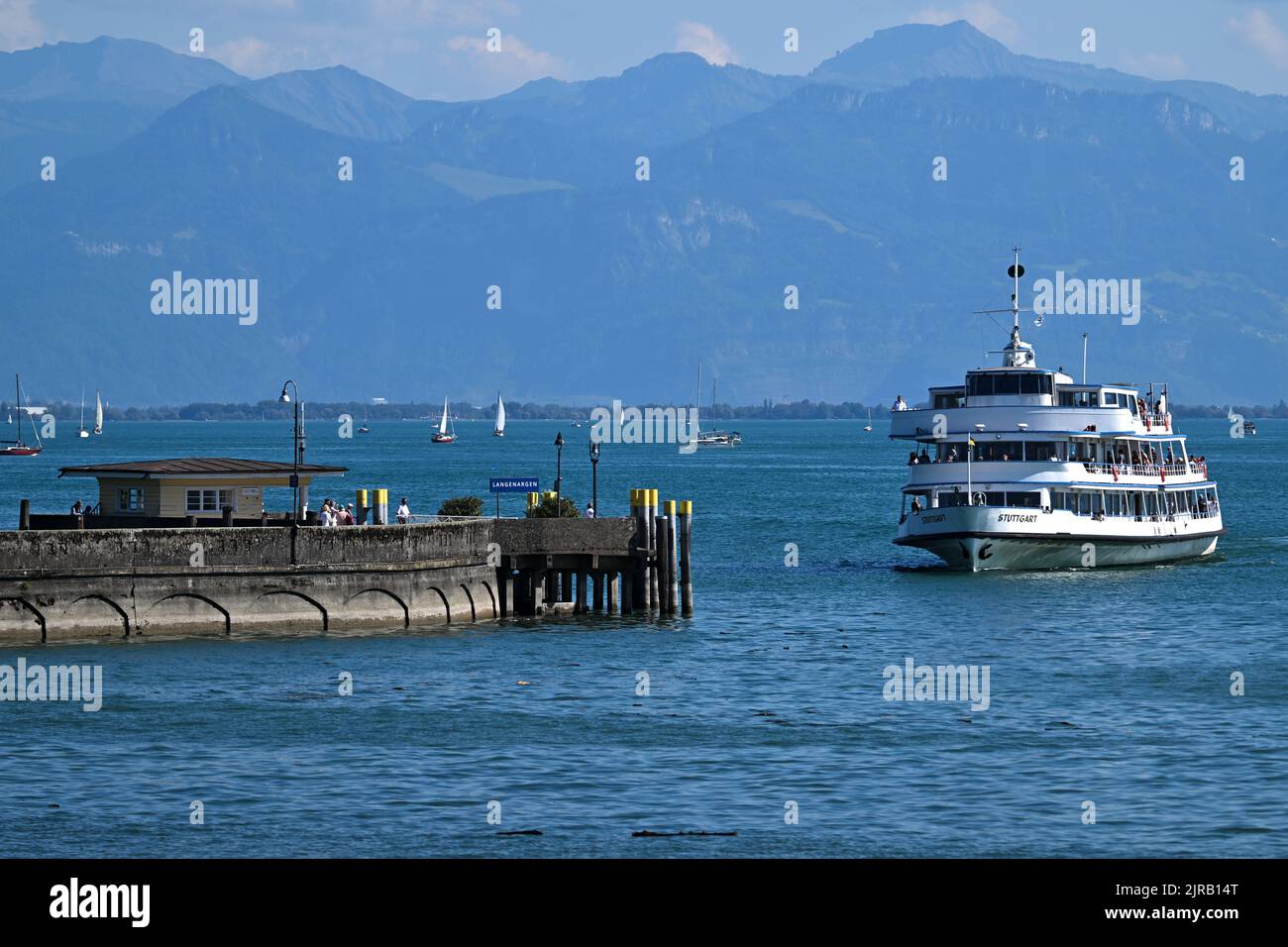 Langenargen Am Bodensee, Germany. 23rd Aug, 2022. The passenger ship ...