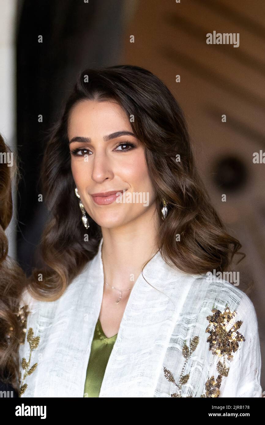 Jordan’s Crown Prince’s fiancee Rajwa Al Saif poses in Riyadh, Saudi ...