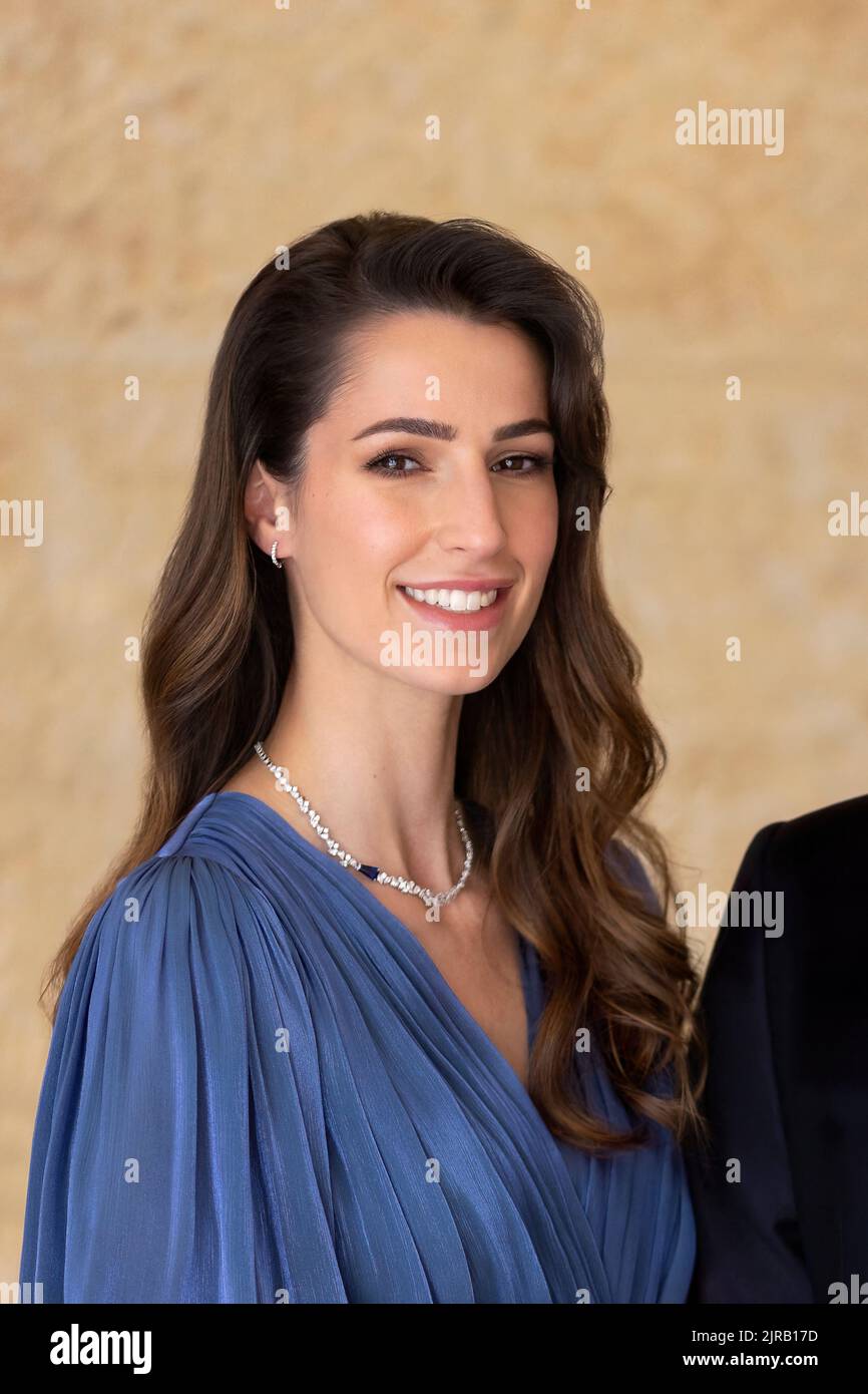 Jordan’s Crown Prince’s fiancee Rajwa Al Saif poses in Riyadh, Saudi ...