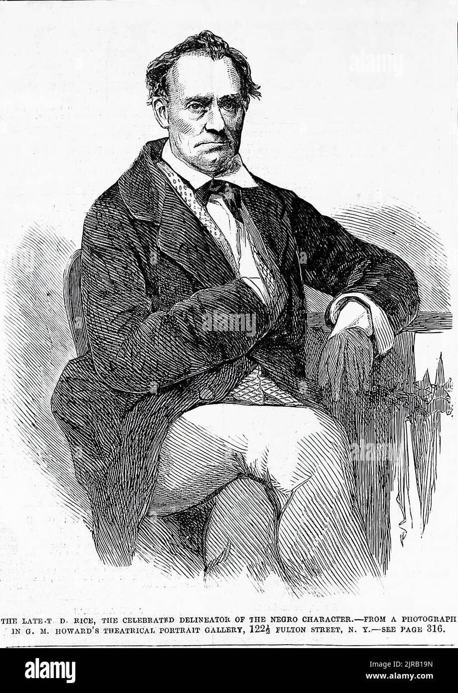 Portrait of the late Thomas Dartmouth "Daddy" Rice, the celebrated ...